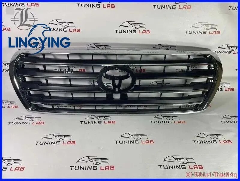 Решетка радиатора Toyota Land Cruiser 200 (2008-2015) ABS пластик, цвет brownstone, с вырезом под камеру