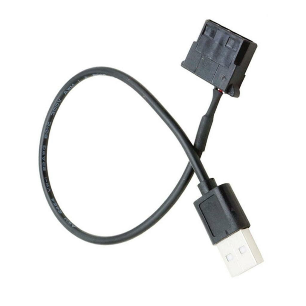 USB-кабель для вентилятора 3/4 pin, 5V, 50cm - USB к большому 4-контактному разъему