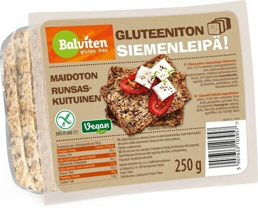 Цельнозерновой хлеб Balviten без глютена 3 шт x 250г