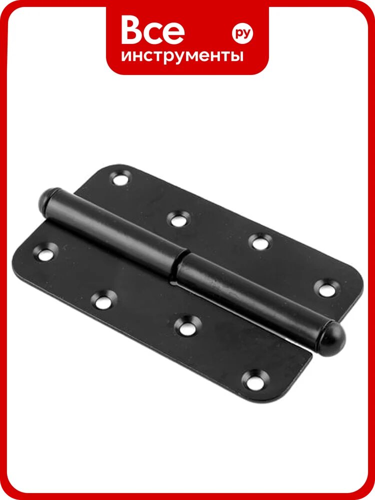 Петля STARFIX SMP-76656-1, врезная, сталь, 110мм, черная матовая