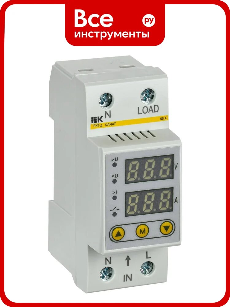 Реле напряжения и тока IEK рнт-д однофазное 36мм 50а IVC21-1-50