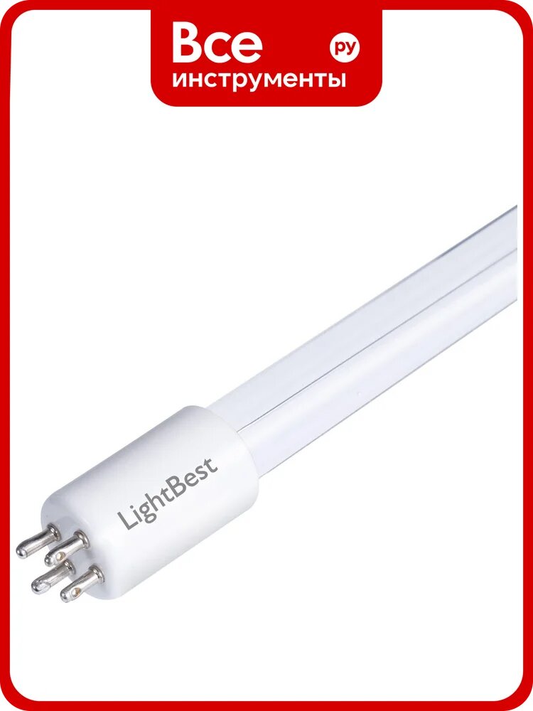 Лампа бактерицидная LightBest LBCQ 16W T5 4P 700709020 ульрафиолетовая безозоновая тип T5 с цокольным соединением