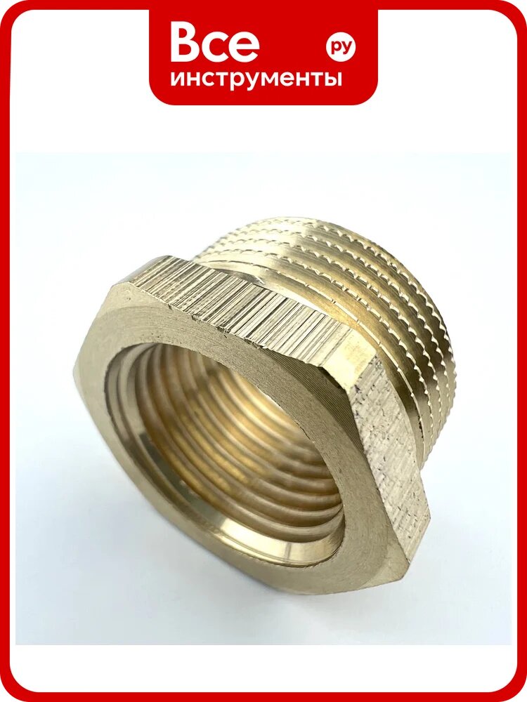 Футорка Профитт 3/4"x1/2" соединения труб разного типа, латунный фитинг внутреннее соединение для бытового водоснабжения