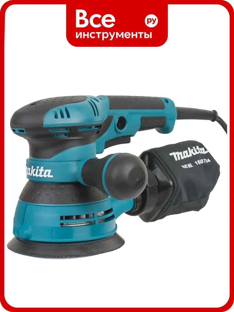 Эксцентриковая шлифмашина Makita BO5041K, для шлифовки поверхностей дерева металла, деревянный