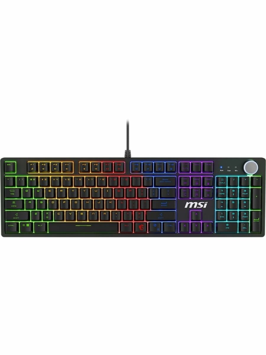 Клавиатура MSI GK320 механическая черный USB Multimedia for gamer LED (S11-04RU259-HH9) каб:1.6м