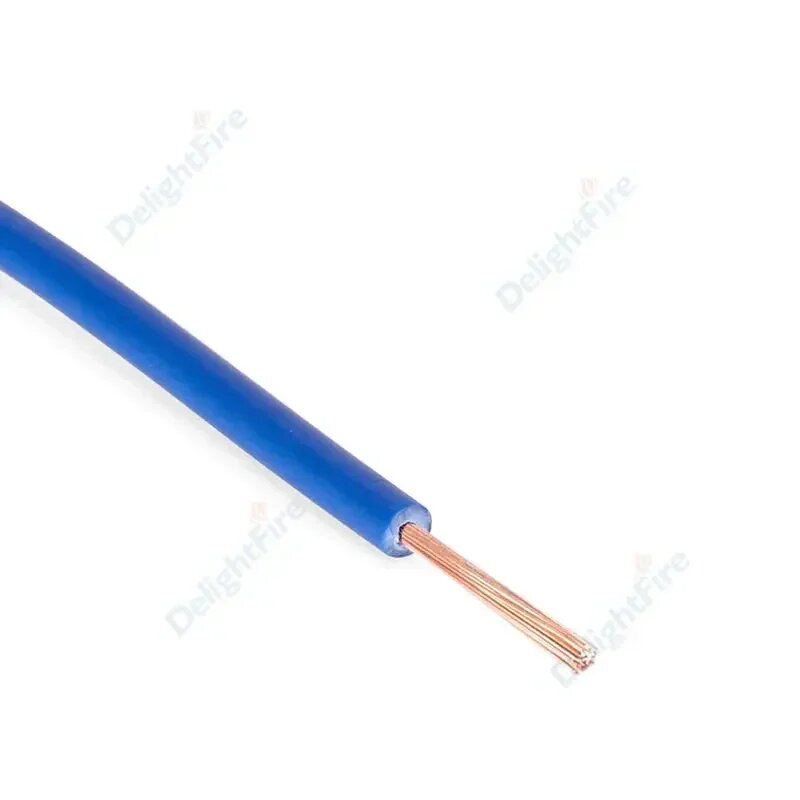 DelightFire изолированный медный провод 24 22 20 18 16 AWG 22AWG, Синий, Blue, 5м