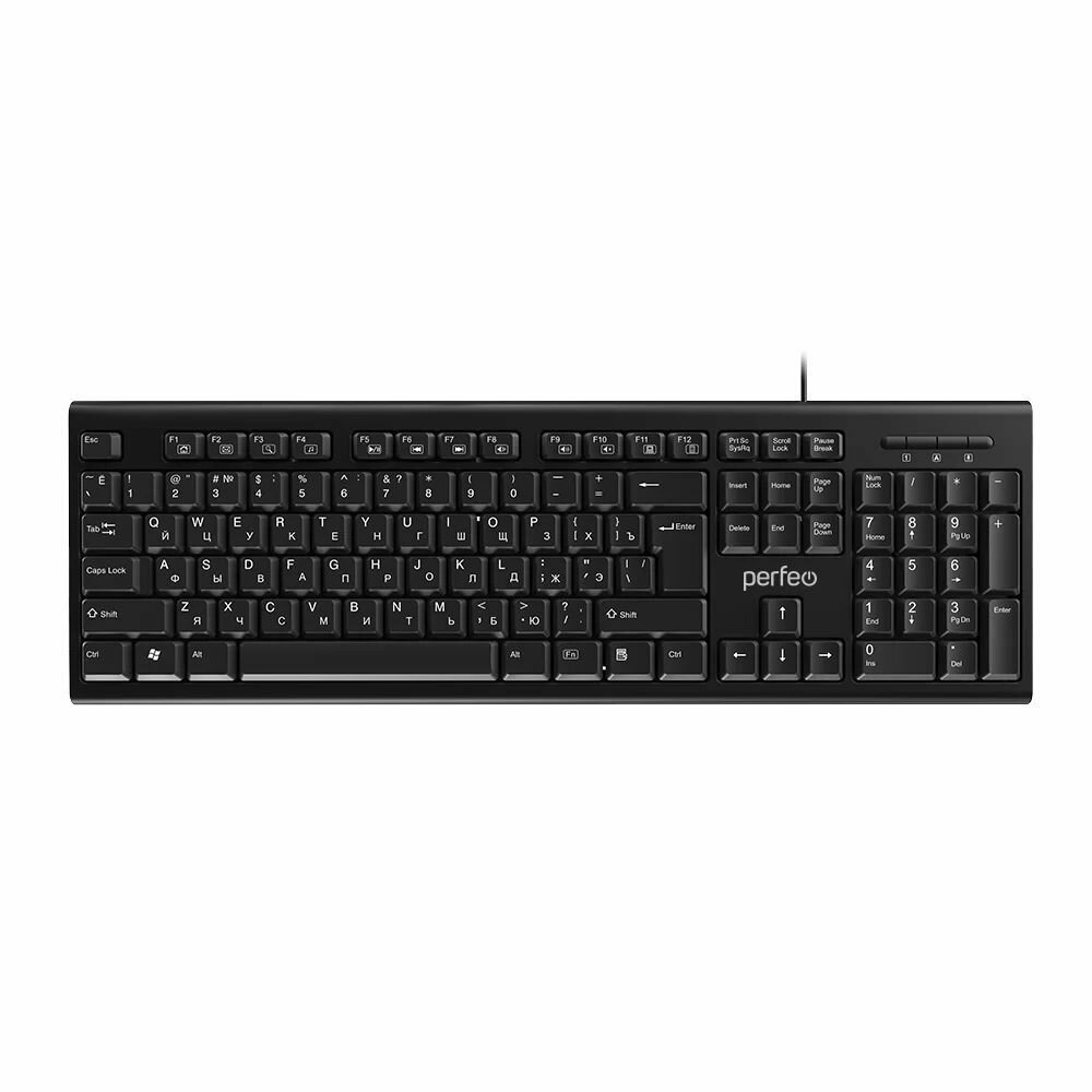 Perfeo Клавиатура проводная CLASSIC PF-6106-USB, Русская раскладка, черный