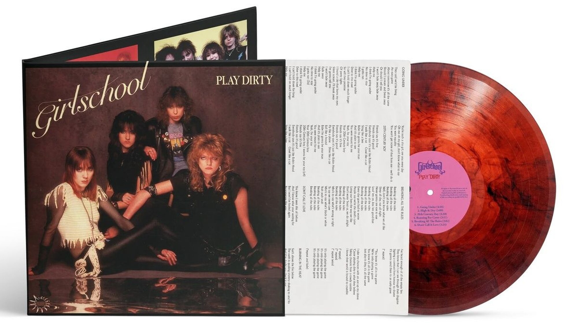 GIRLSCHOOL - Play Dirty, (LP, Album, Stereo, 180gr. Red Marbled Vinyl) Виниловая Пластинка