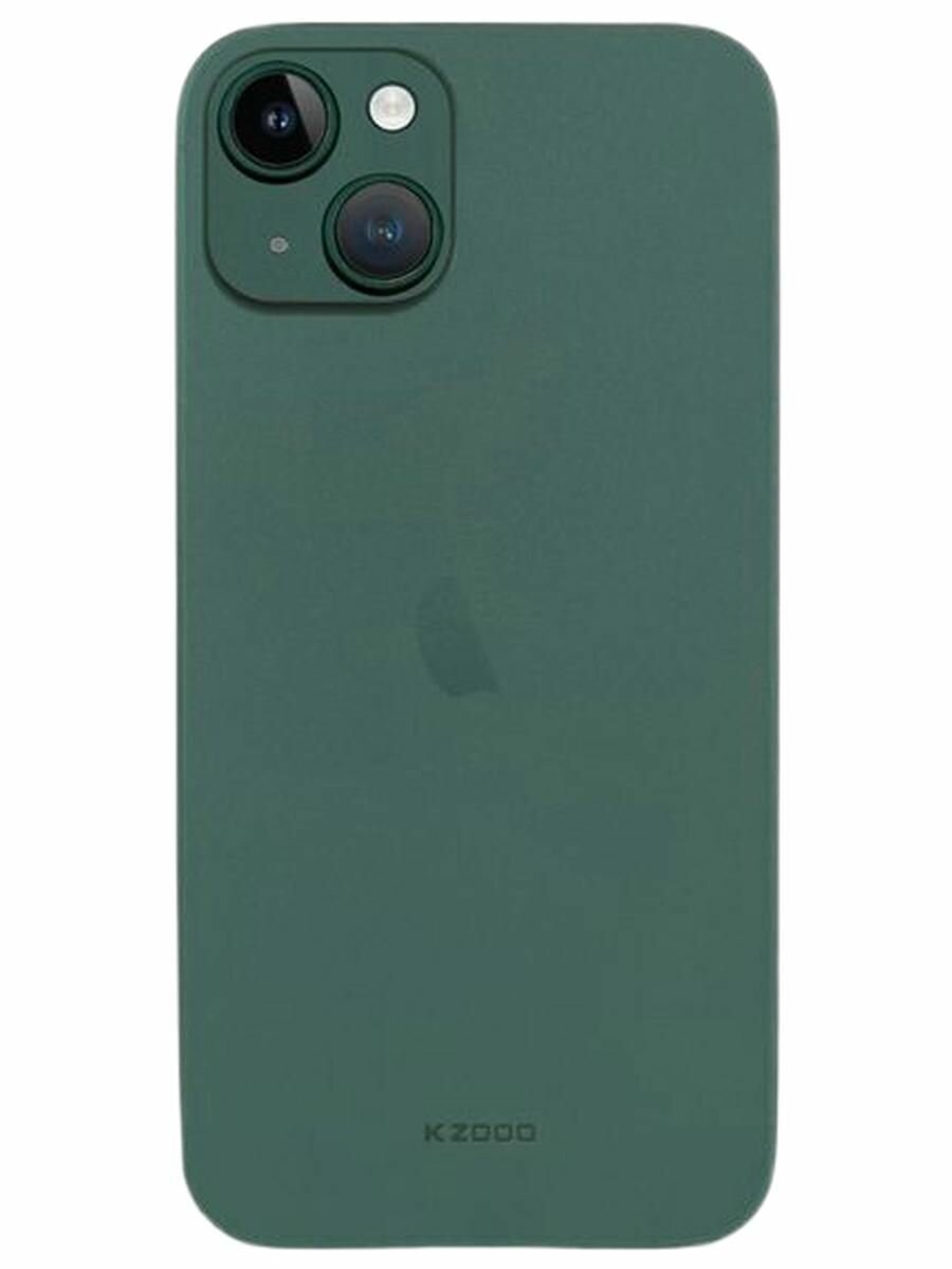 Чехол на iPhone 15, Air Skin ультратонкий пластик, зеленый