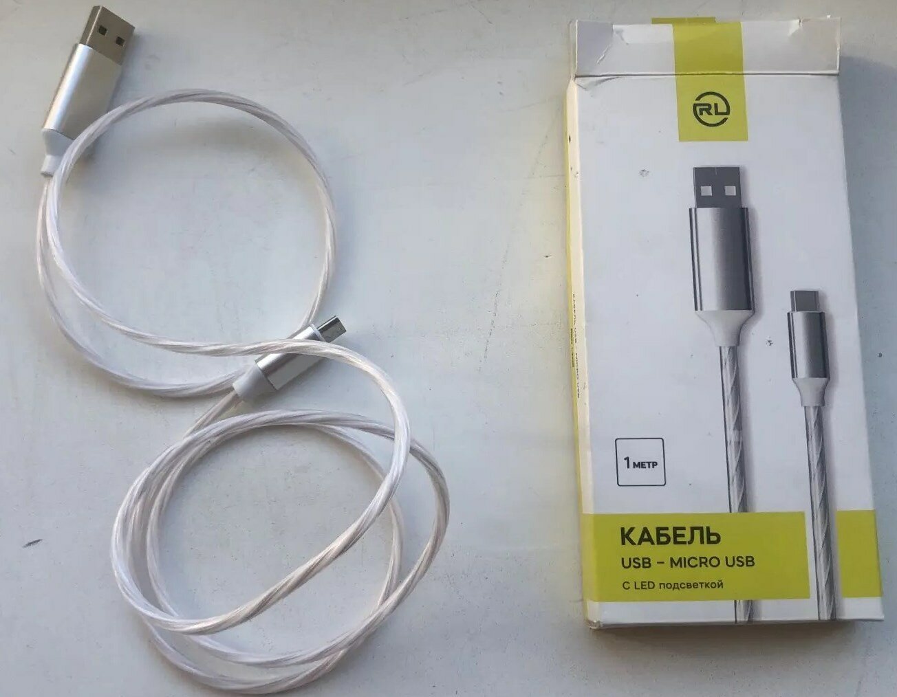 Кабель USB Red Line Micro USB, быстрая зарядка, для всех устройств, подсветка