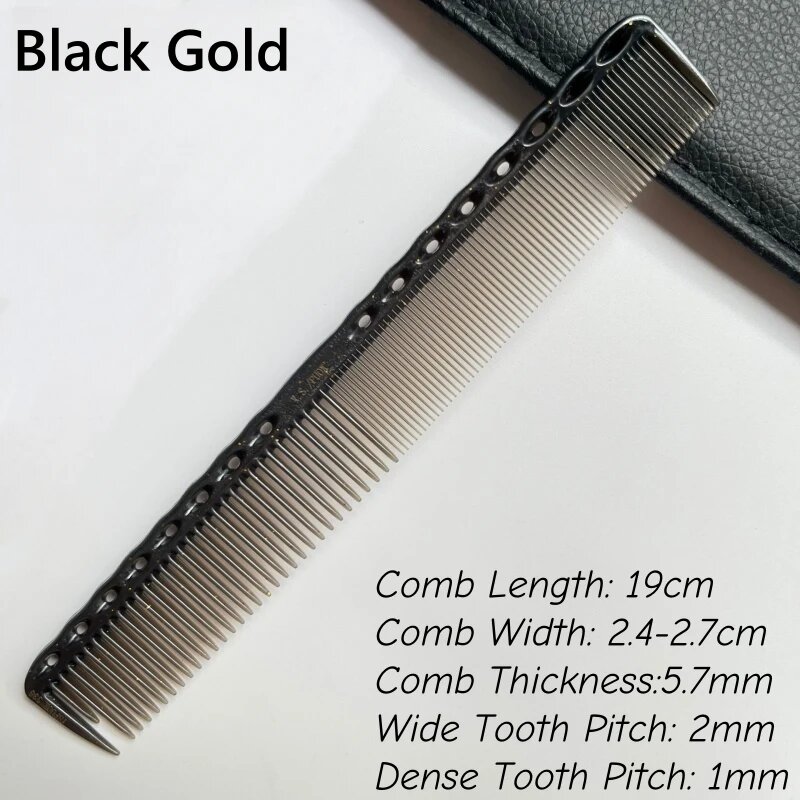 Профессиональная расческа из смолы 18 см Черный, 336 Black Gold