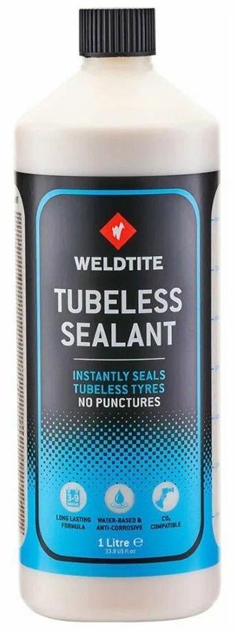 Герметик антипрокольный WELDTITE для бескамерных покрышек, профи TUBELESS TYRE SEALANT, 1л.