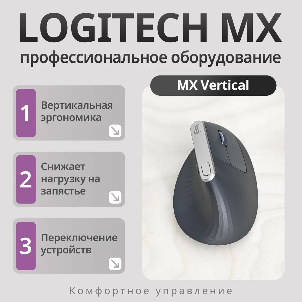 Logitech Мышь беспроводная, черный