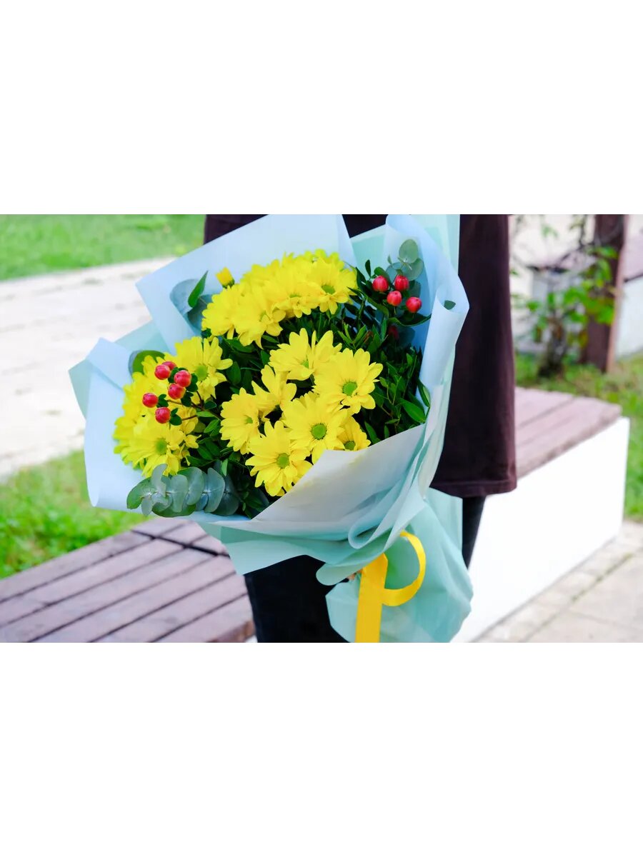 Букет из хризантемы "Таблица умножения"