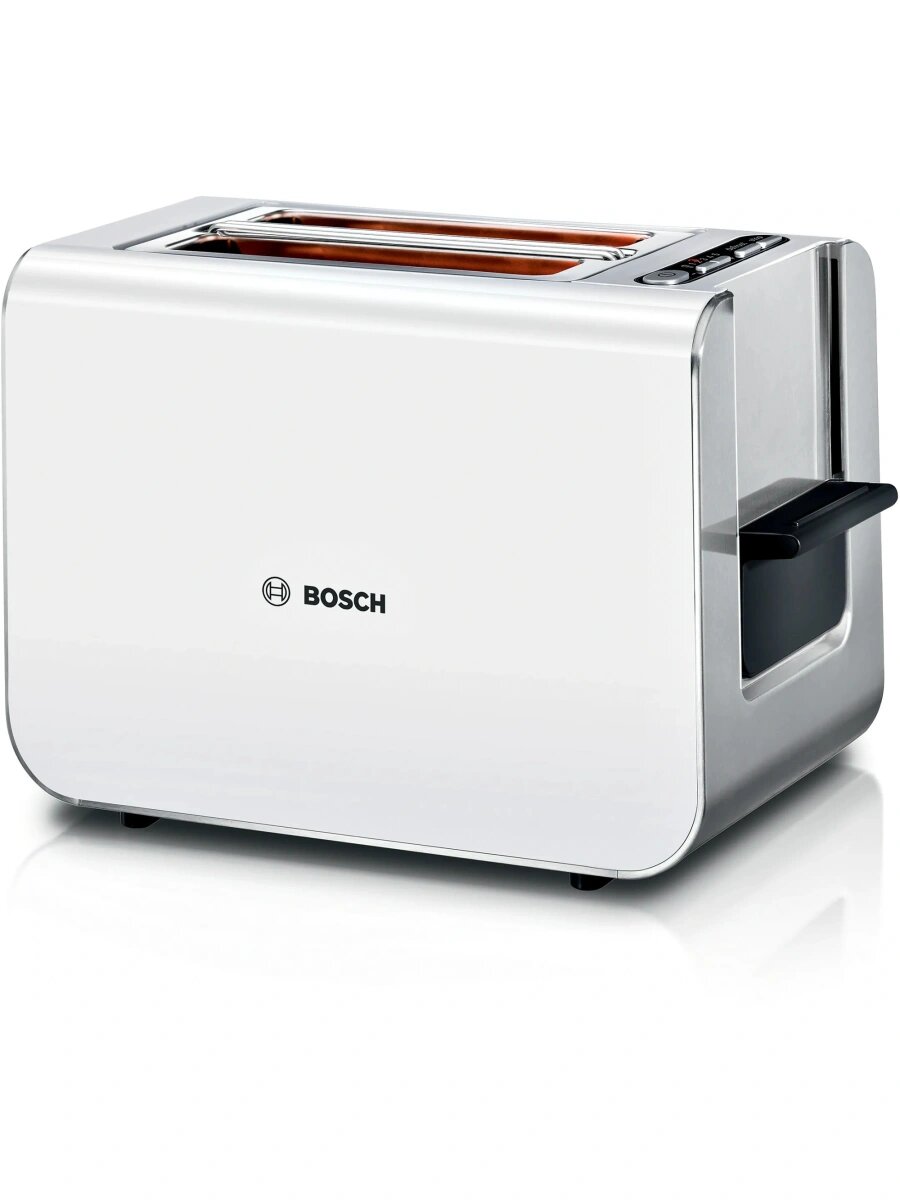 Тостер Bosch TAT8611N белый, 860Вт, отделений: 2, длина сетевого шнура 1.05м