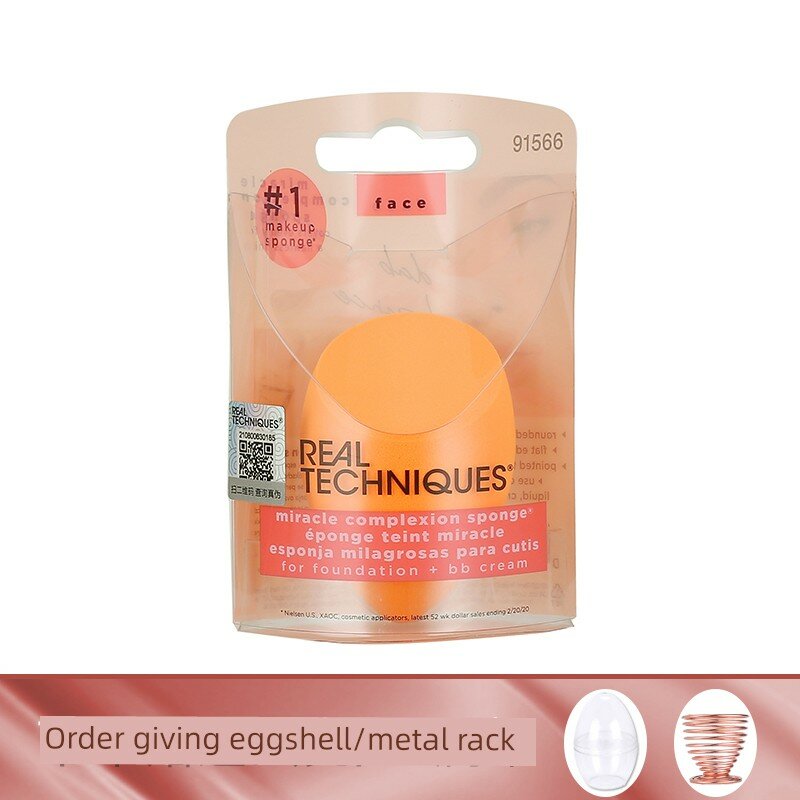 [Официально авторизованное] RealTechniques RT Beauty Egg Макияж Яйцо для макияжа Яйцо-спонж Слойка Подлинная Одна