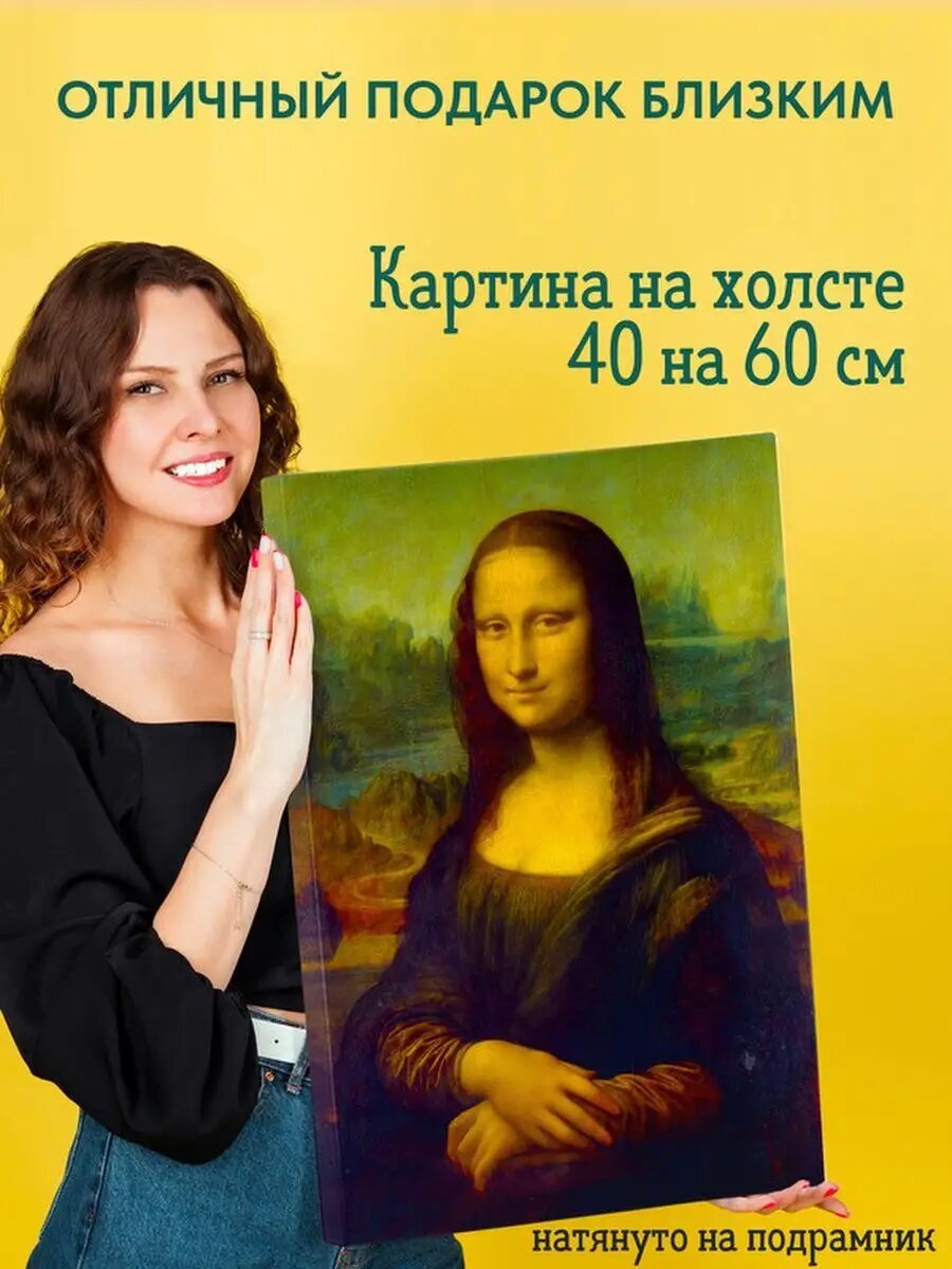 Картина на холсте Леонардо да Винчи Мона Лиза