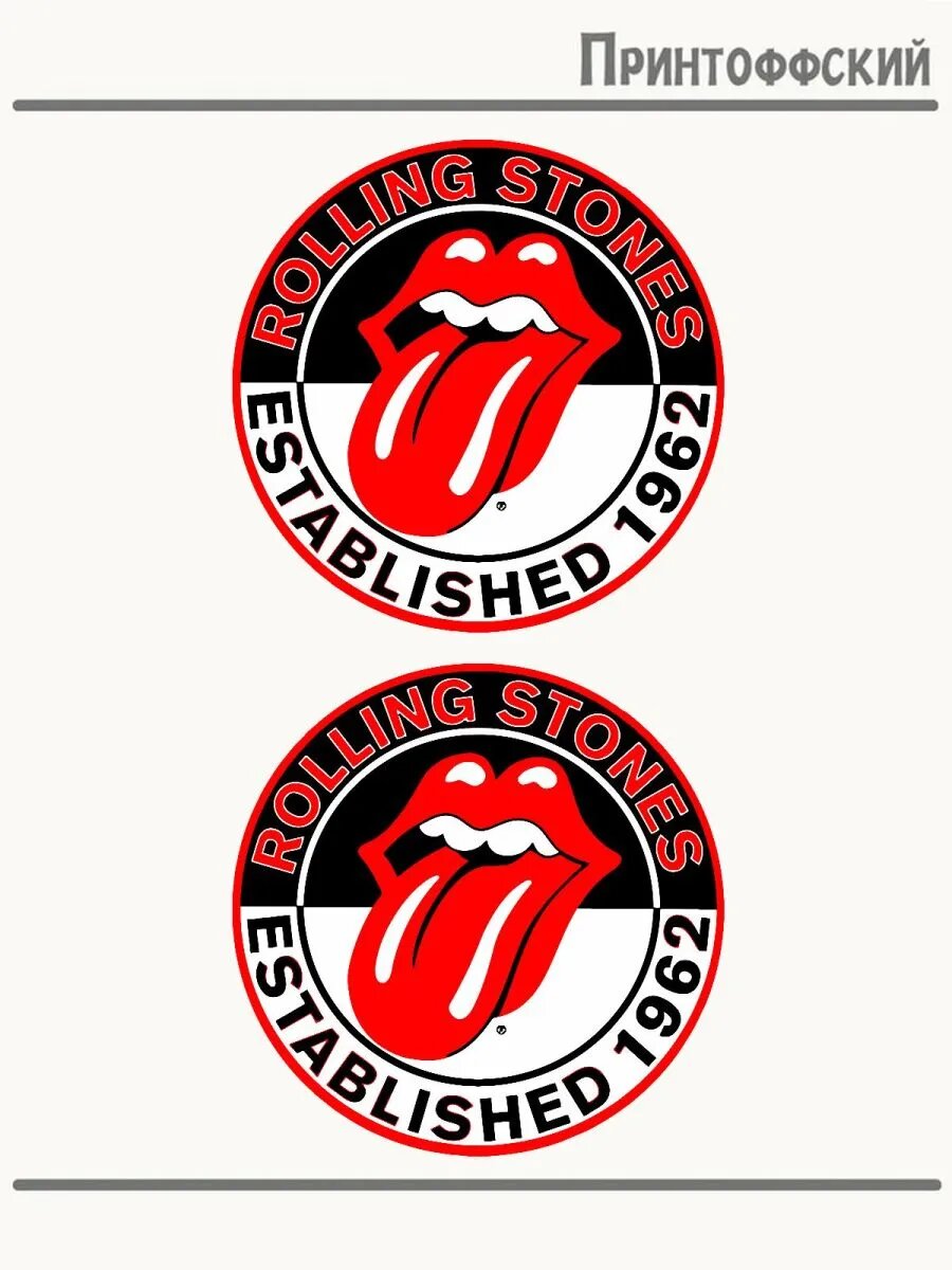 2-е (Две) Термонаклейки rolling stones