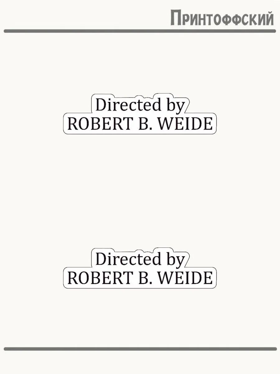 2-е (Две) Термонаклейки мем directed by robert