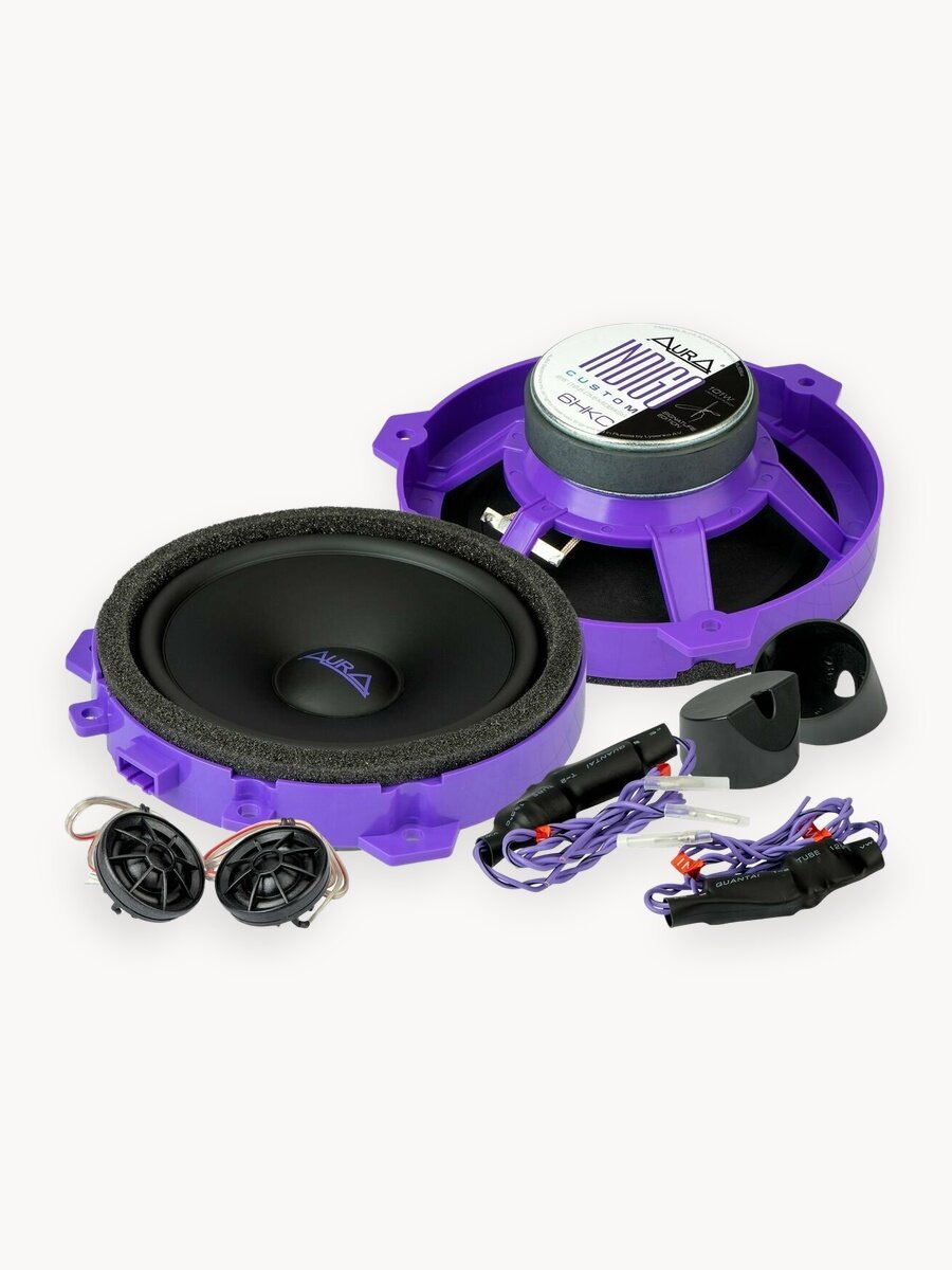 Колонки автомобильные акустика AurA INDIGO-6HKC, для Hyundai Solaris II, Kia Rio (2017+ ), 2 полосы