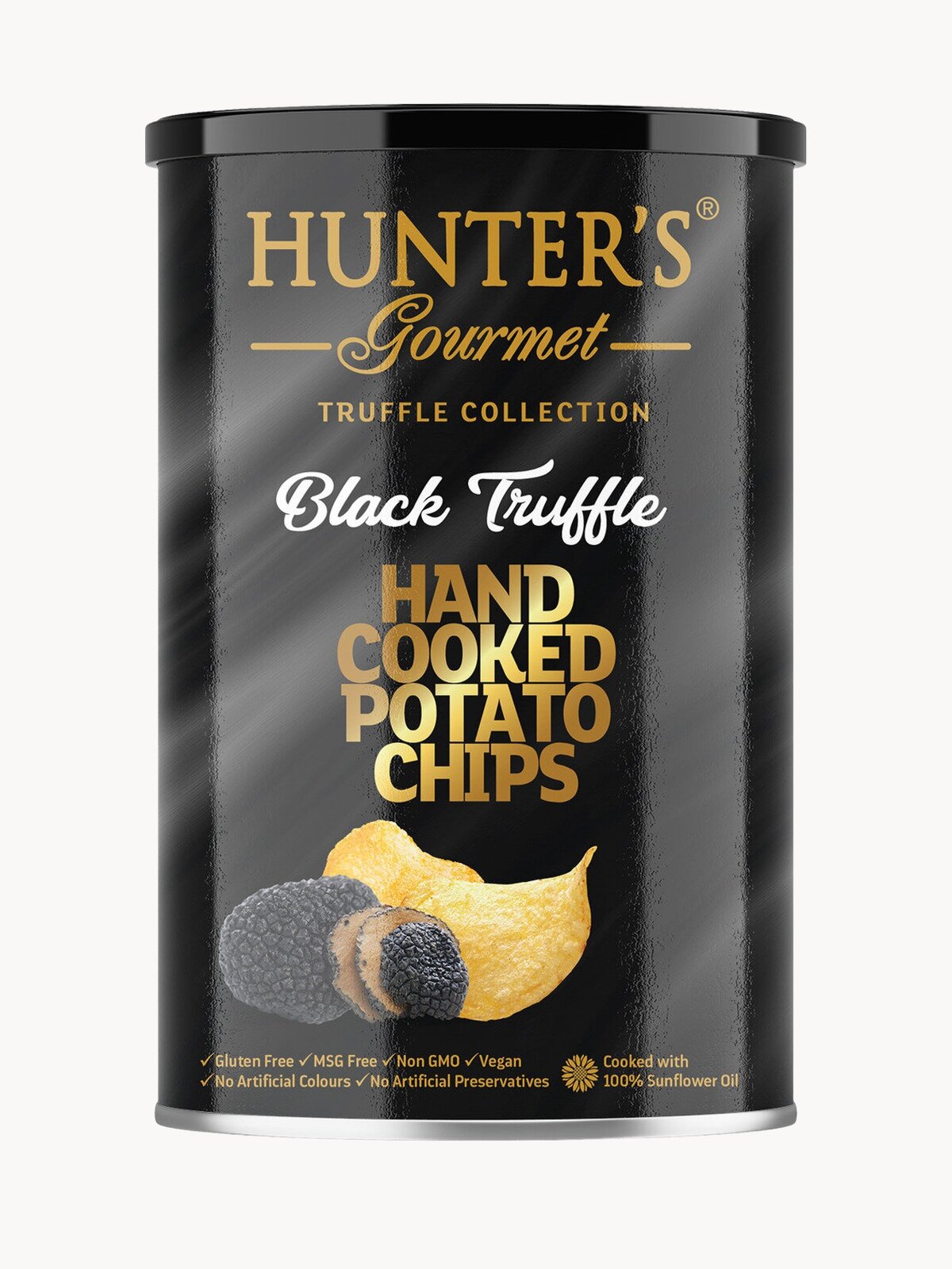Чипсы картофельные Hunter s Gourmet (Черный Трюфель) 150г, банка