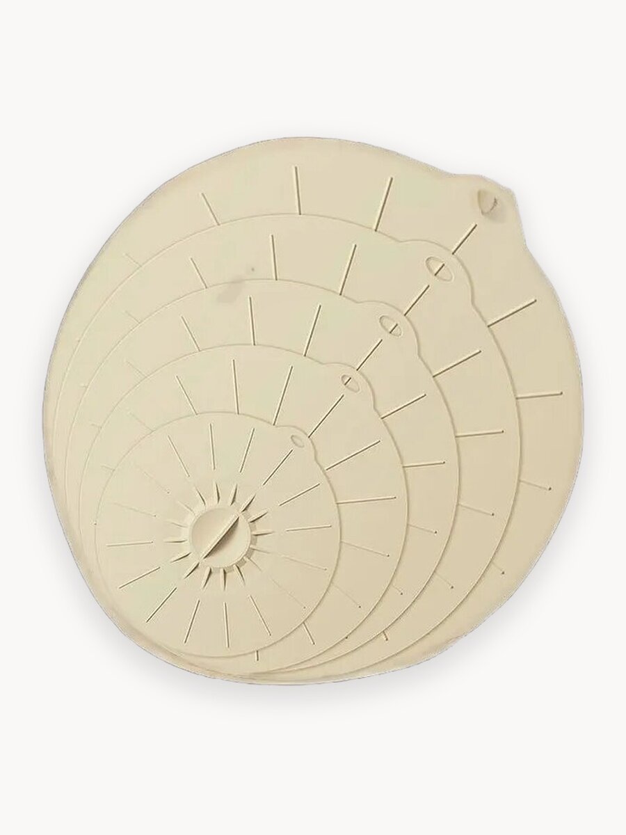 Силиконовые крышки для посуды универсальные, вакуумные, герметичные для посуды, кастрюли, сковороды, контейнера 5 штук