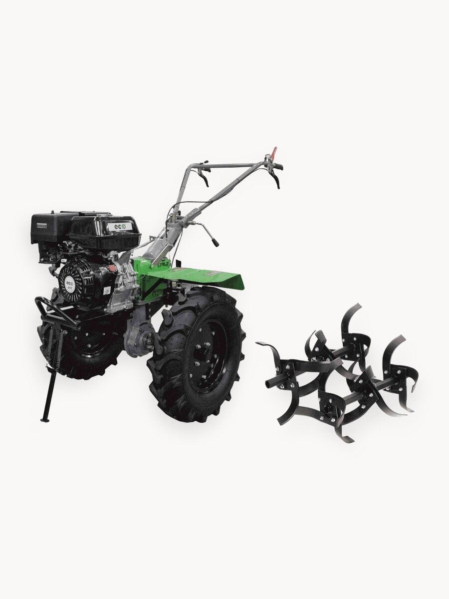 Мотоблок российский 17 л. с. с доп пониженной скоростью Eco МБ9-1708, 3впер+1наз и ВОМ, колеса 6x12/дисковым сцеплением