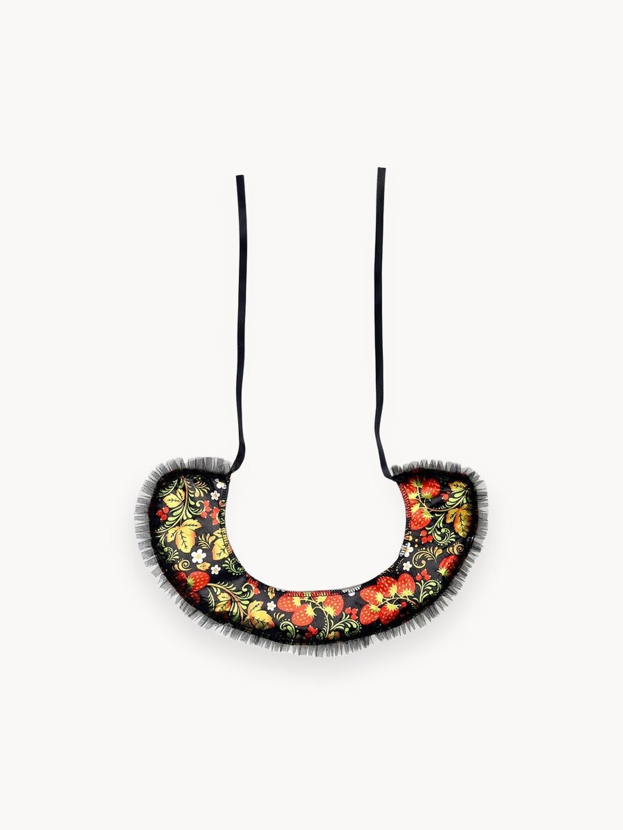 Карнавальный набор "Народная краса" юбка р-р 40-48, воротник, повязка, цвет чёрный