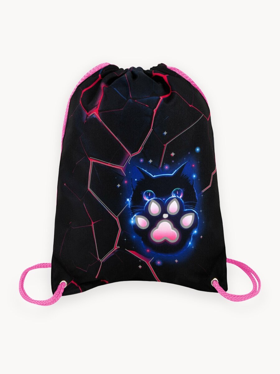 Мешок для обуви, сумка для сменки в школу, чехол детский плотный с карманом, подкладкой и светоотражайкой, 43х33 см, Brauberg Premium, 273441