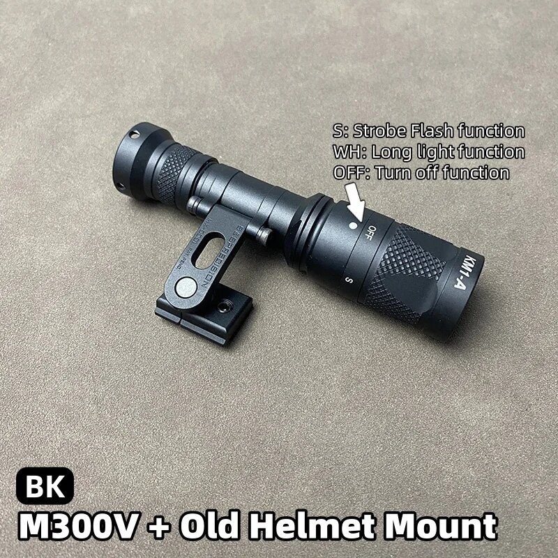 SOTAC Tactical SS MAX Крепление для шлема с фонариком M300V M300B SF Черный, M300V SS mount BK