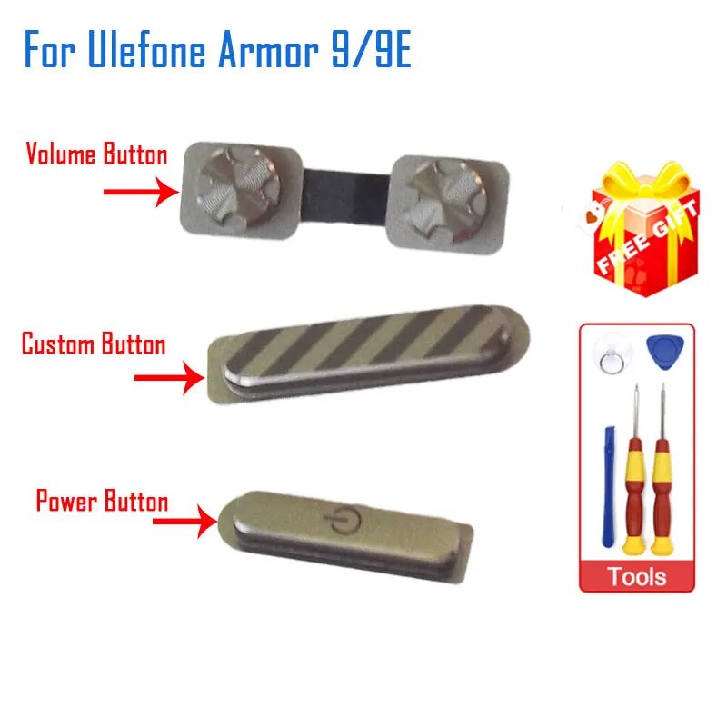 Оригинальный корпус Ulefone Armor 9E, передний корпус, средняя боковая панель, металлическая рамка + кнопка регулировки громкости питания, детали для Ulefone Armor 9