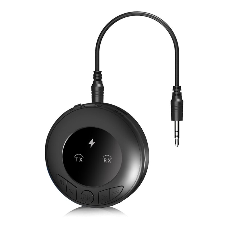 Беспроводной Bluetooth-совместимый Передатчик-приемник 5.0 с Аккумулятором емкостью 250 мАч, Порт зарядки Micro USB, Порт AUX