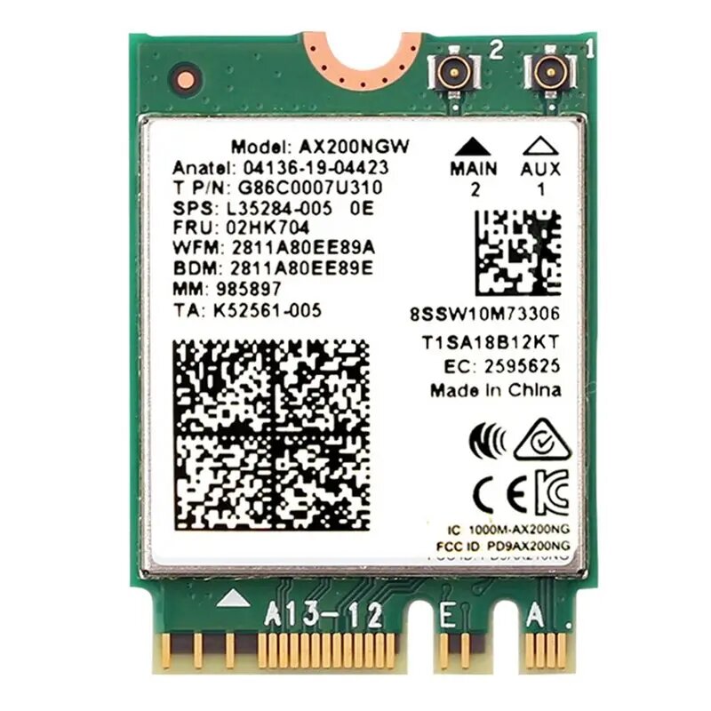BAJEAL сетевая карта Wi-Fi 6 AX200NGW