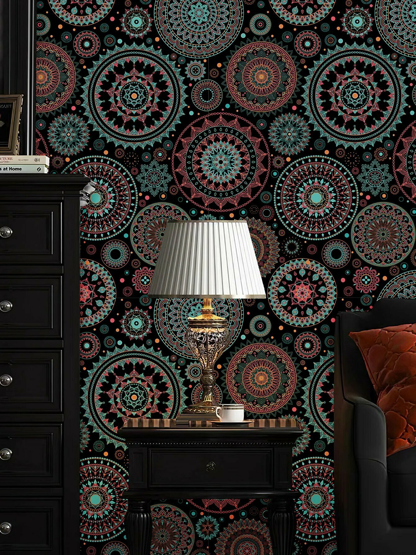 Обои в богемном стиле для ванной комнаты, украшения дома, утолщенные самоклеящиеся обои, водонепроницаемые наклейки на стену из ПВХ, 3 м/10 м