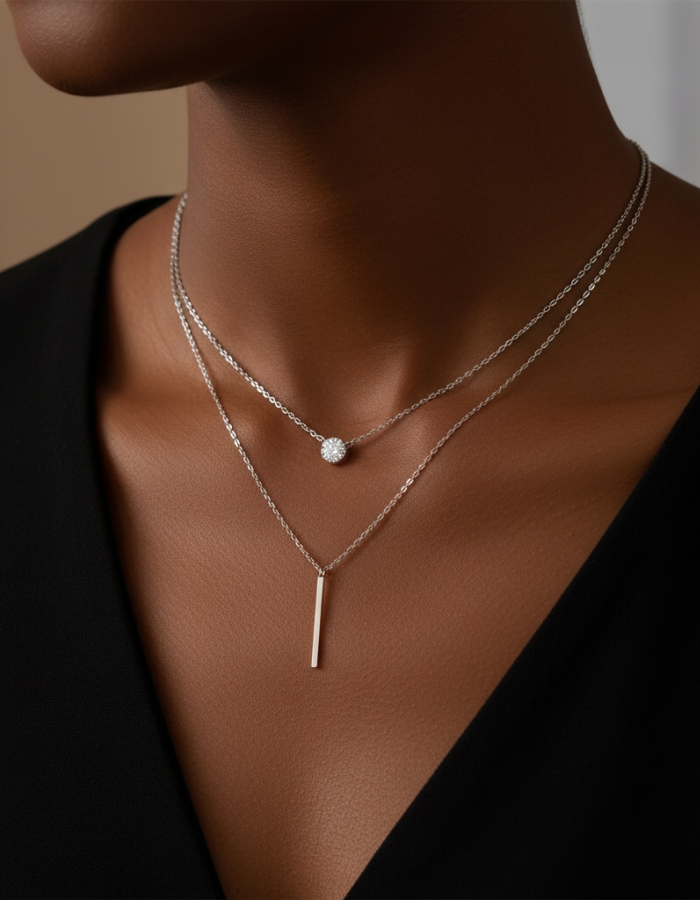 Колье, циркон