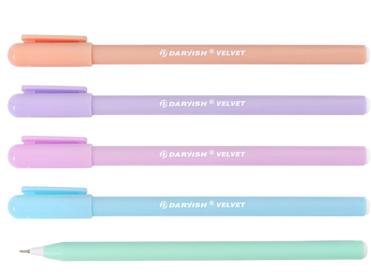 Ручка шариковая "Velvet" 0.7мм, синяя, мягкое письмо, матовый корпус Darvish, разноцветный принт