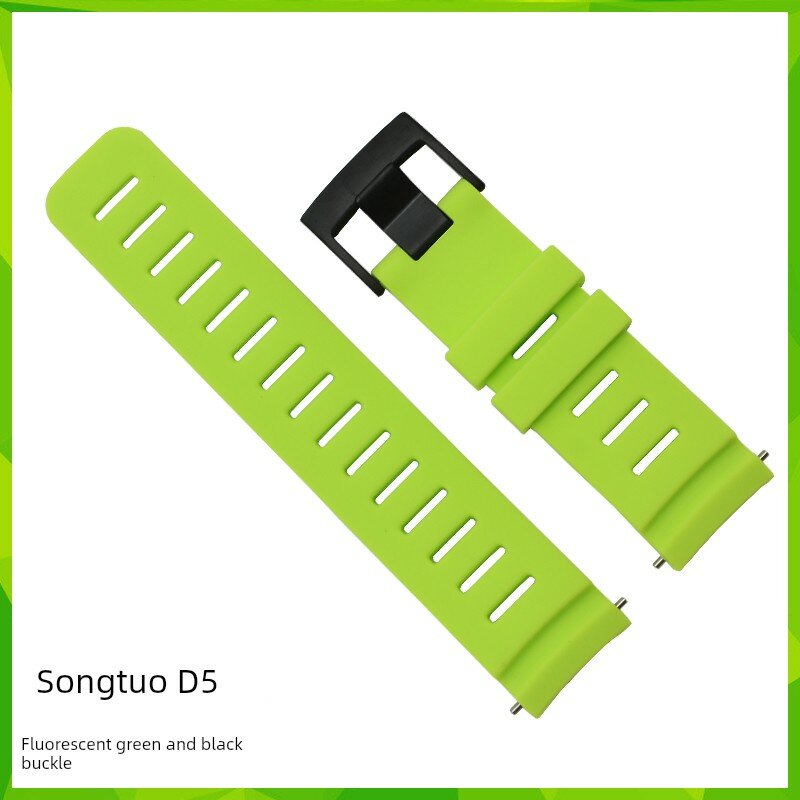 Спортивные часы Suunto D5 Spartan Expedition с неоново-зеленым ремешком и черной пряжкой для активного отдыха