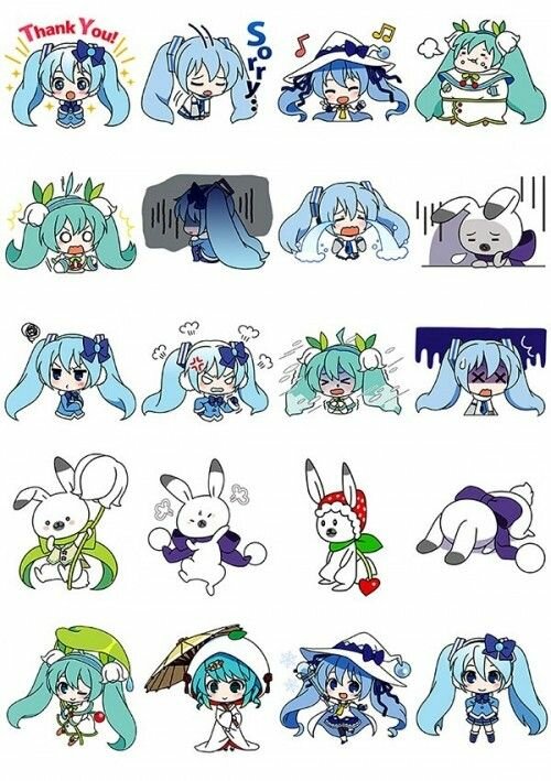 Наклейки Hatsune Miku Snow No.8
