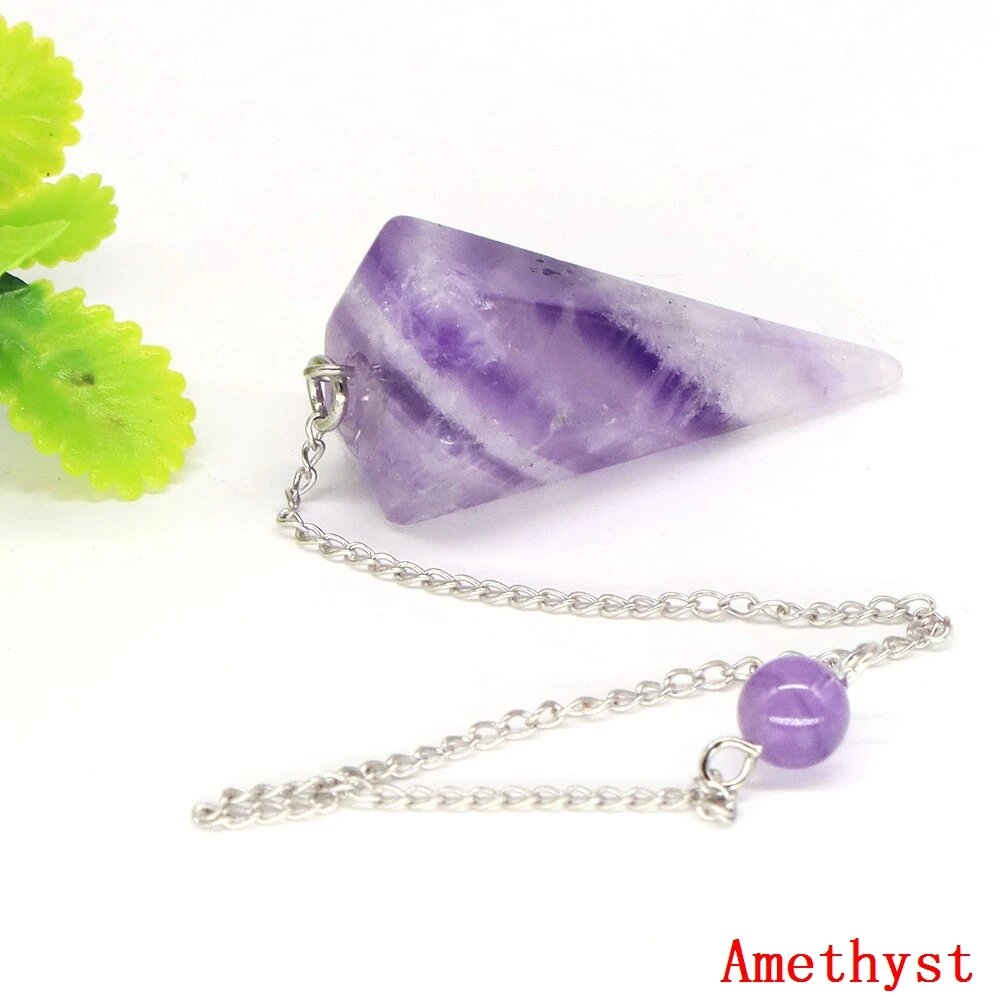 Кристалльный маятник из натурального камня Фиолетовый, 1pc, Amethyst