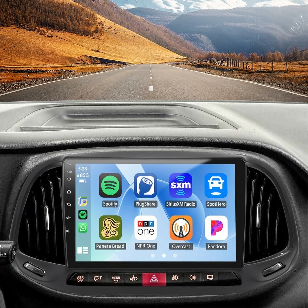 Автомобильная стереосистема для Dodge RAM Promaster City 2015-2020 с CarPlay Android Auto, 9-дюймовым HD-сенсорным