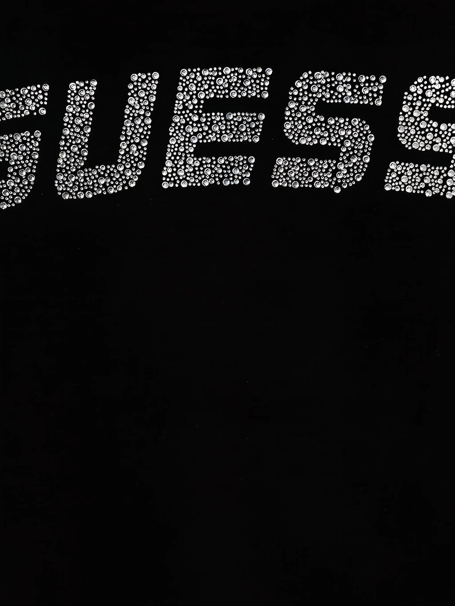 Толстовка GUESS Rhinestone-embellished sweatshirt, размер 10 лет, черный — фото 1