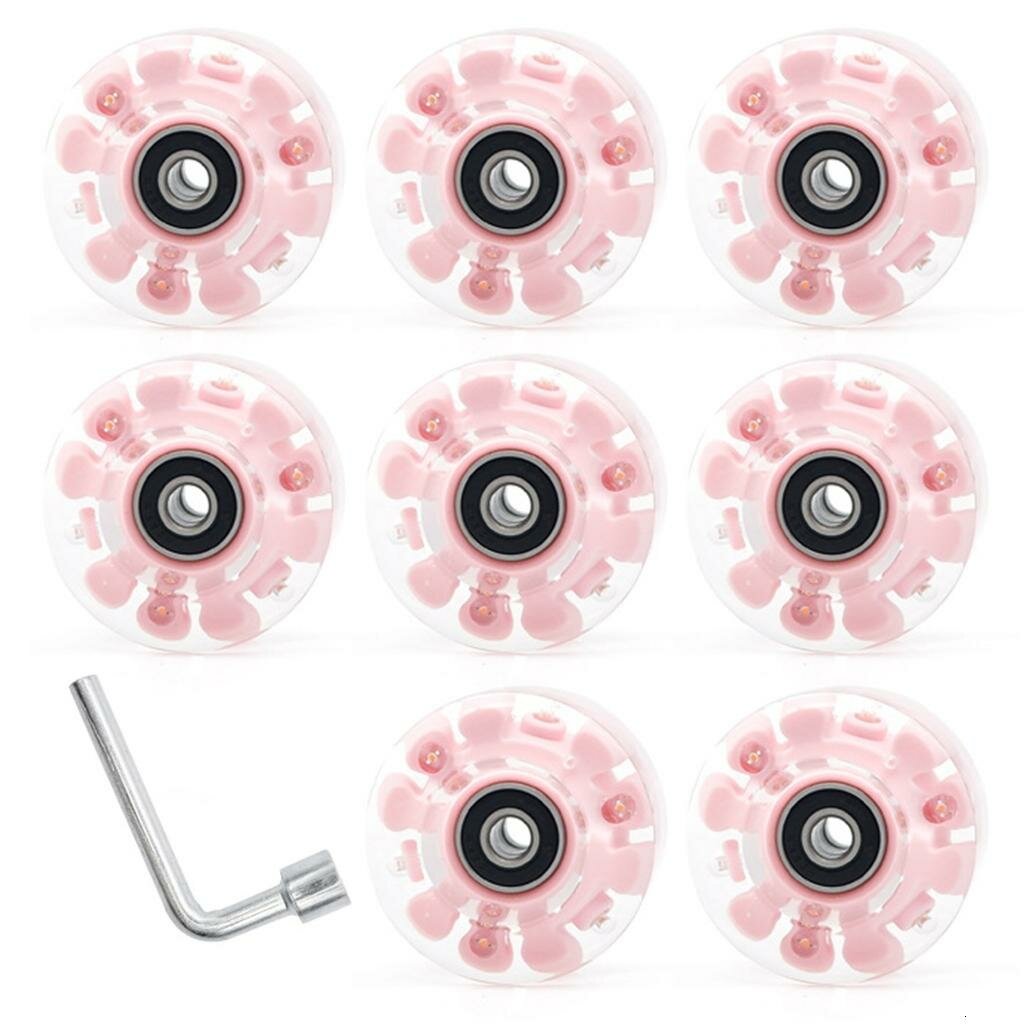 Запасные колёса для роликовых коньков, розовое колесо