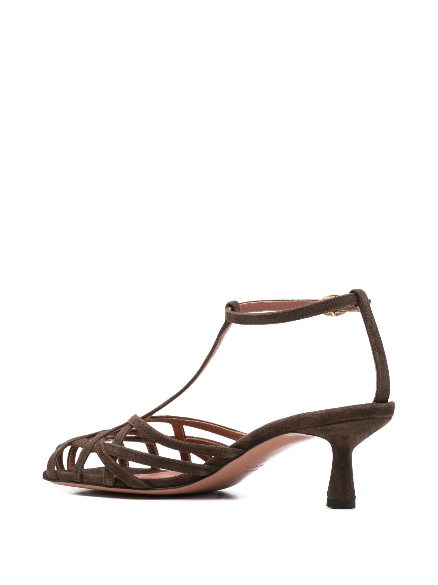 Босоножки CASTAGNA Suede heeled sandals, размер 37, brown — фото 1
