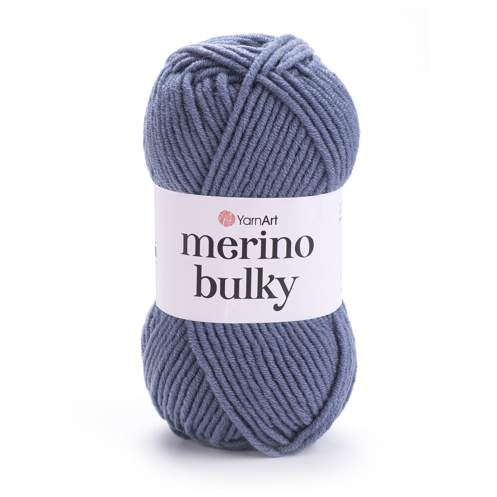 Пряжа для вязания YarnArt Merino bulky 3088 тёмно-серый 100 гр/100 м 25% шерсть, 75% акрил