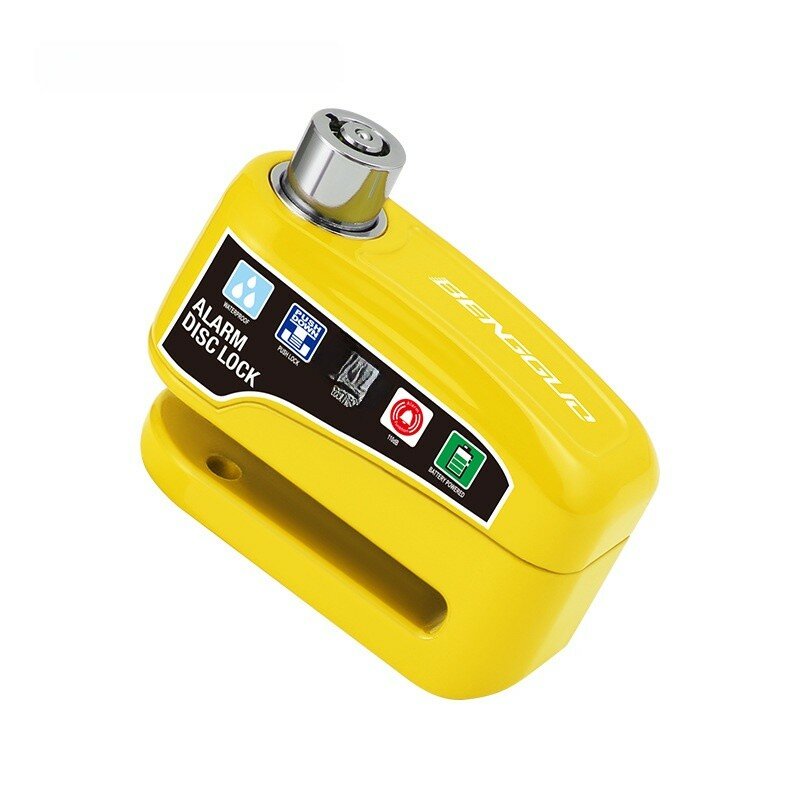 Велосипедный дисковый тормозной замок с тревогой противоугонный для горного велосипеда желтый