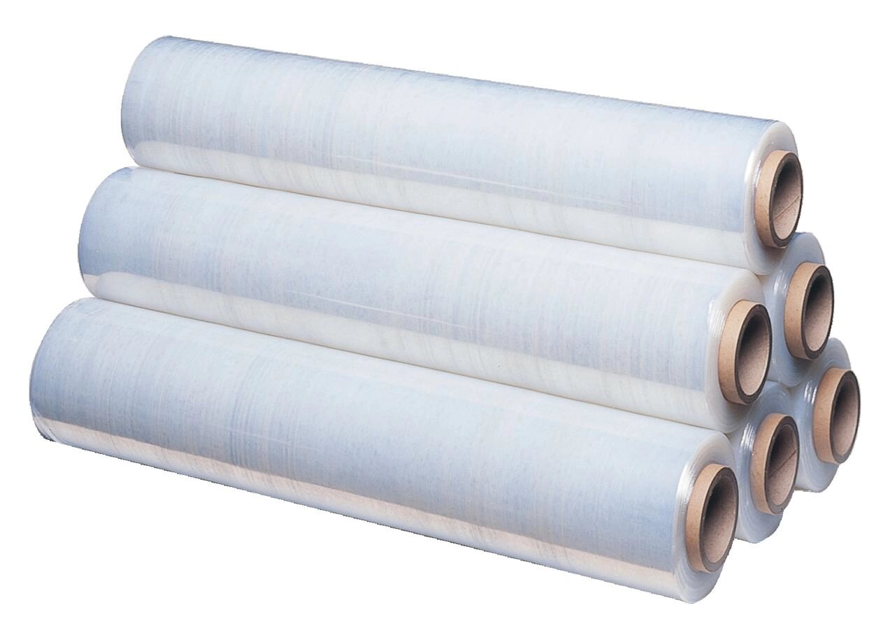 Комплект 6 рулонов Стрейч-пленка прозрачная 500 мм / 17 мкм / 2 кг,