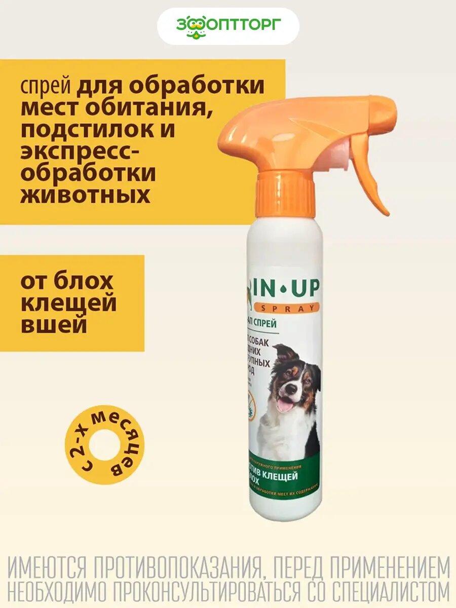 ИН-АП спрей для собак средних и крупных пород 150 мл.