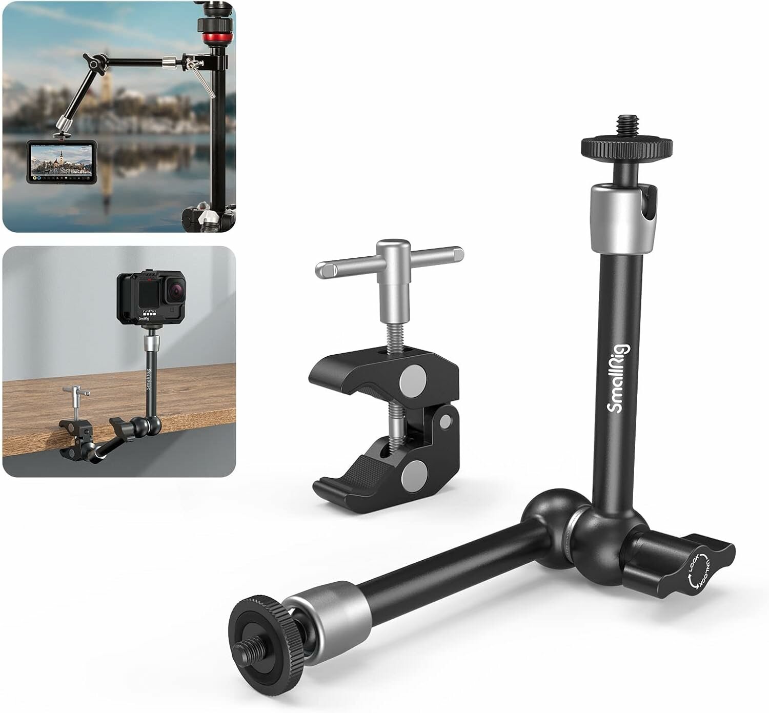 Держатель Magic Arm 9,5" Super Clamp SmallRig KBUM 2732B для фотокамеры