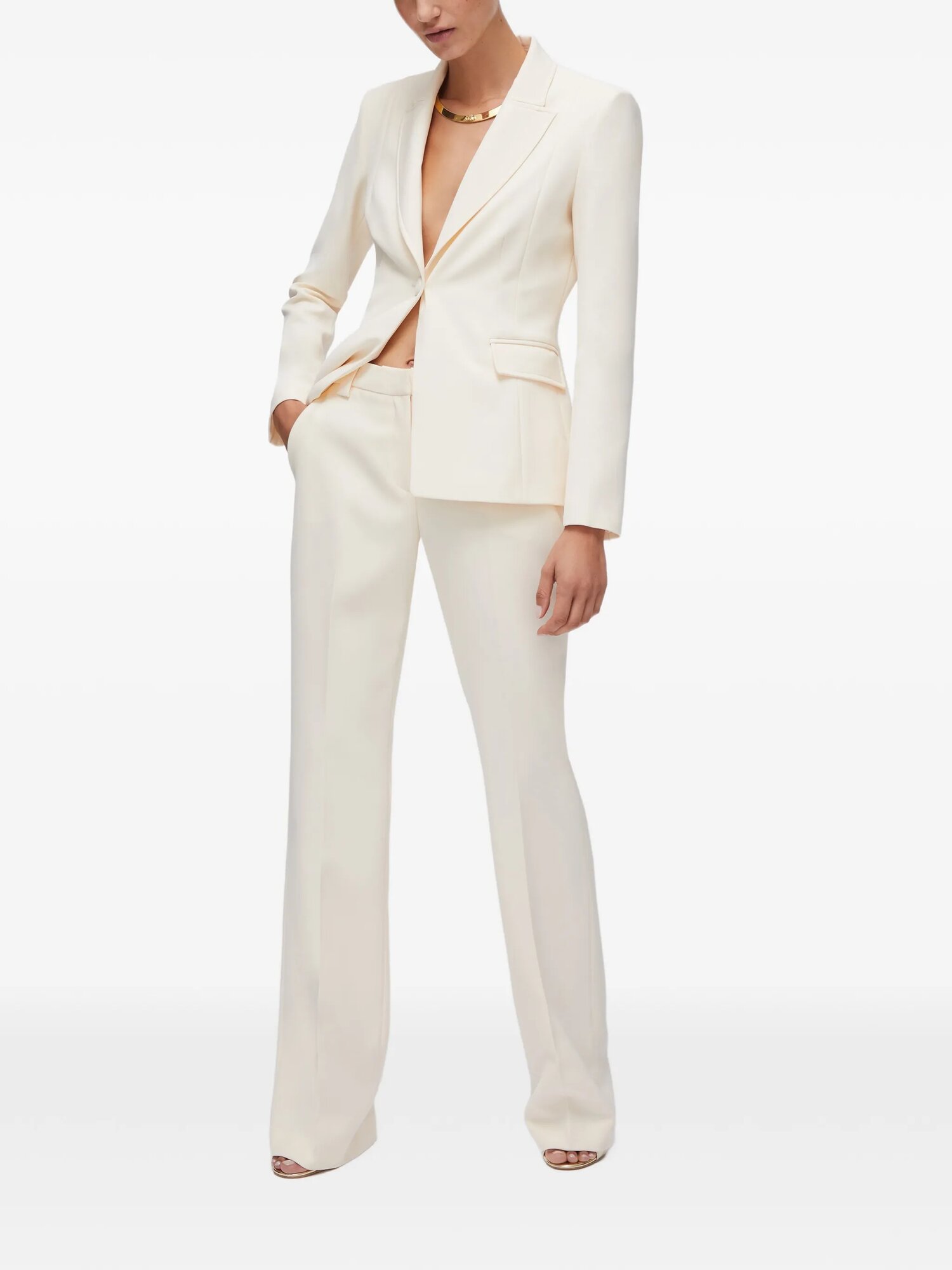 Пиджак LIU JO Flap-pockets single-breasted blazer, размер 46, разноцветный — фото 1