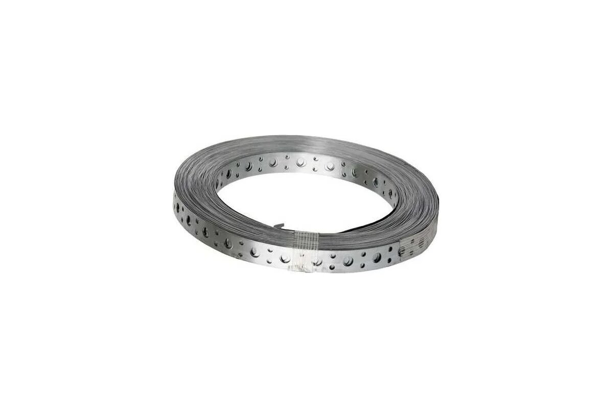 Лента перфорированная КостИнСтрой 0,55 х 20 мм оцинкованная стальная лента длина 25 м для крепления трубопроводов и воздуховодов